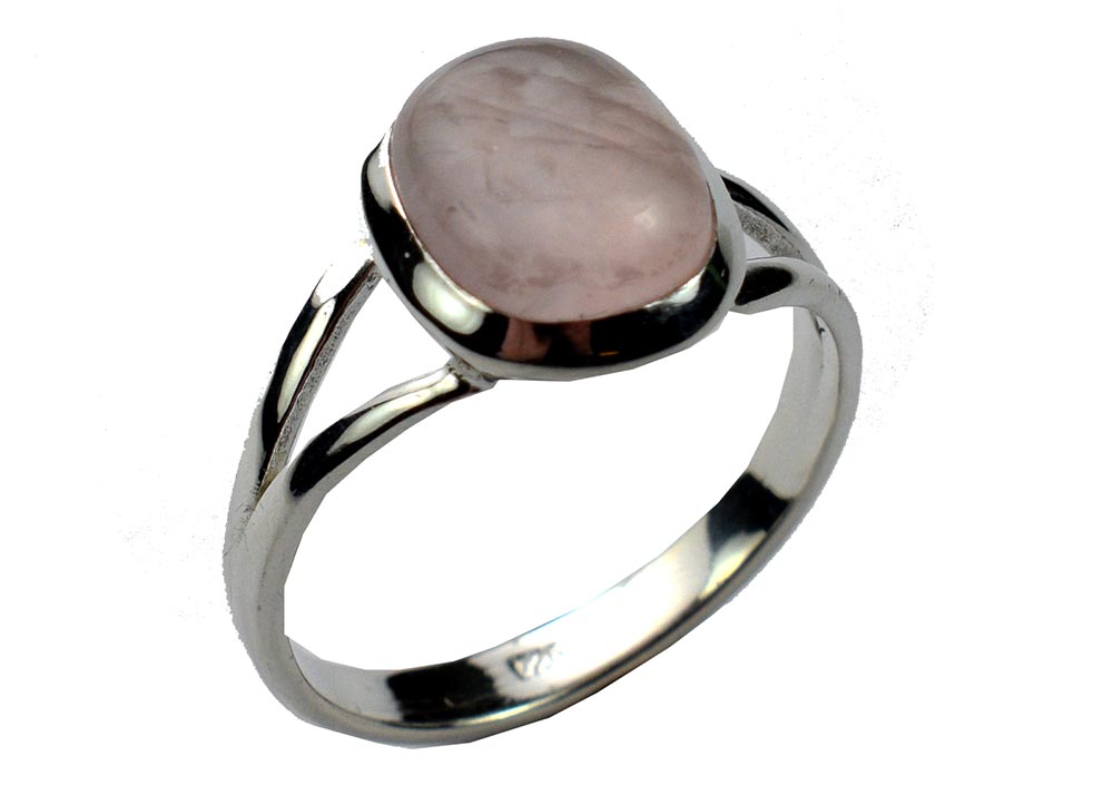 Silver Ring With Square Stone – Blue Rainbow