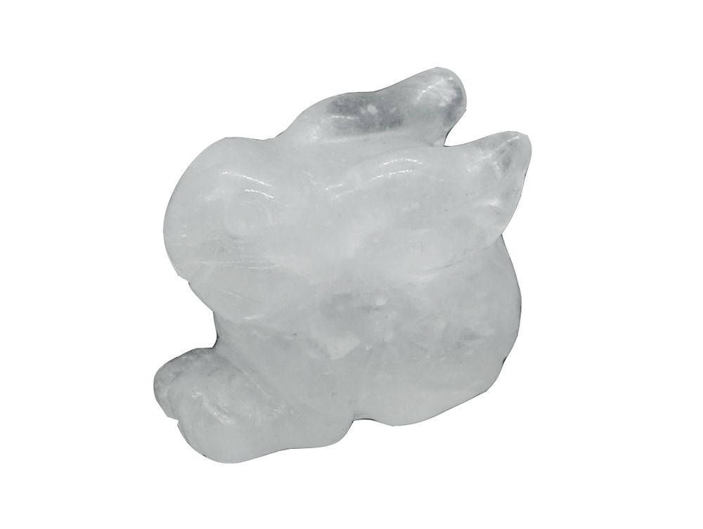 Rabbit Clear Quartz 25mm – Blue Rainbow